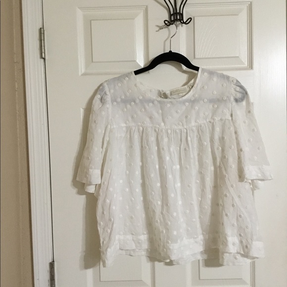 Happy Nature | Tops | Happy X Nature By Kate Hudson White Boho Top Size ...